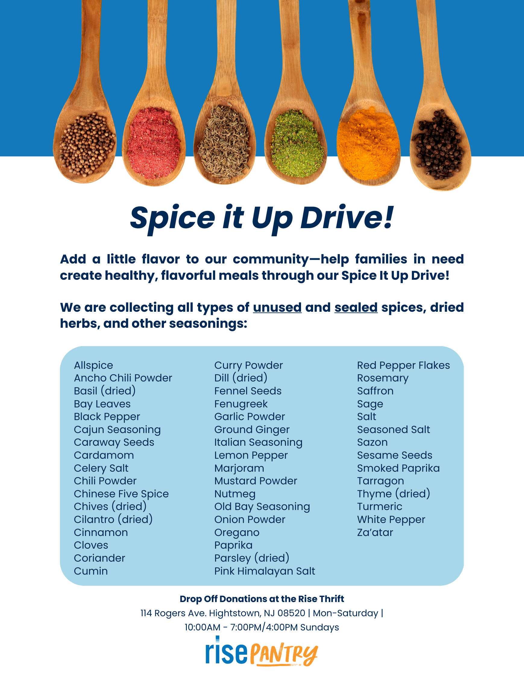 Spice It Up Drive! - NJ Rise